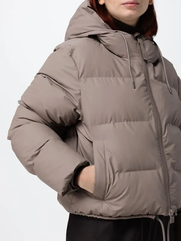 Rains Short Waterproof Quilted Jacket In Recycled Technical Fabric
