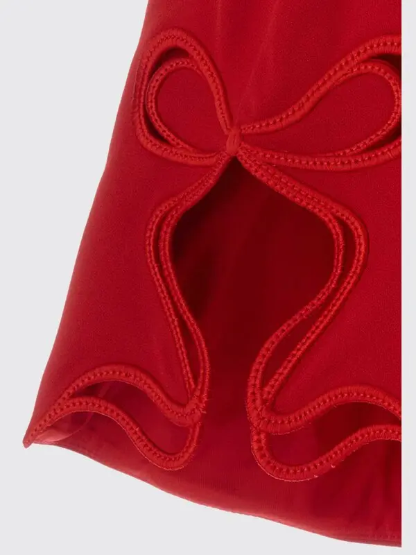 Blumarine Short-sleeved Shirt With Classic Collar And Dropped Shoulders - Red