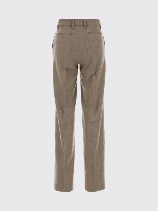 PT TORINO High-waisted Straight Trousers In Virgin Wool And Cashmere With Darts