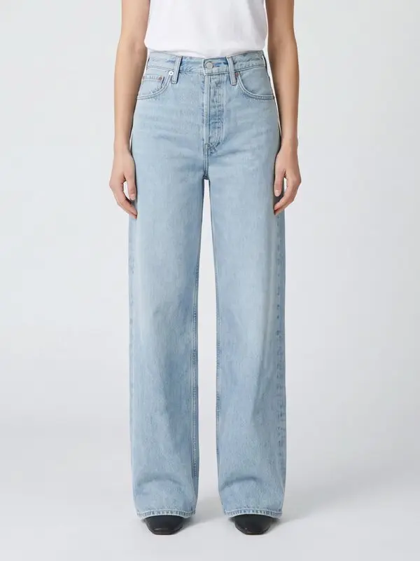 AGOLDE Ren High-waisted Wide Leg Jeans In Recycled Cotton