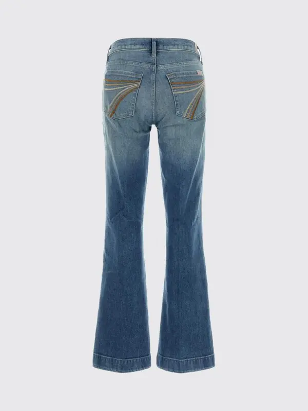 7 For All Mankind Dojo High-waisted Flared Jeans In Stretch Cotton Denim