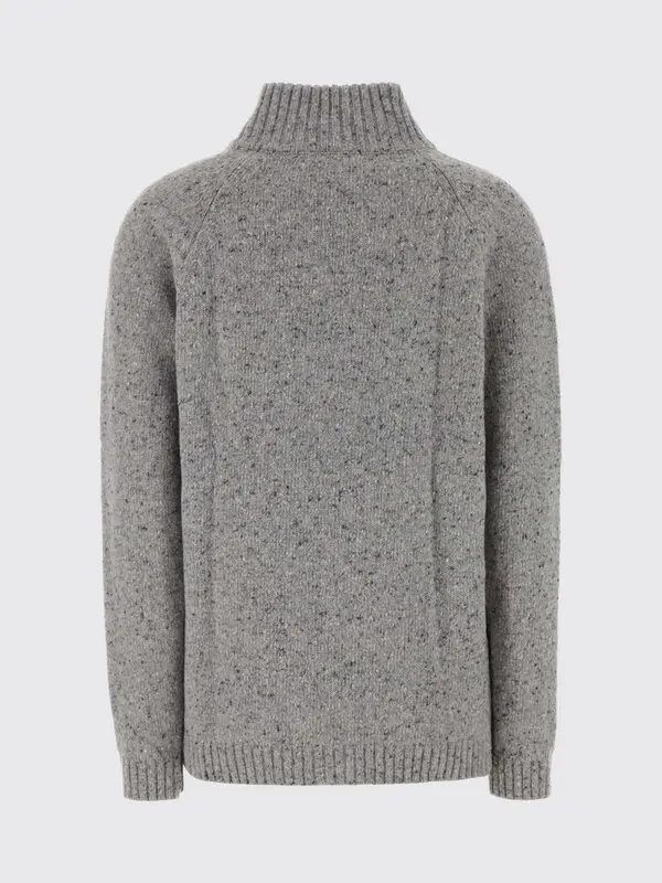 Gimaguas Half-zip Turtleneck Jumper In Recycled Wool Blend With Dropped Shoulders