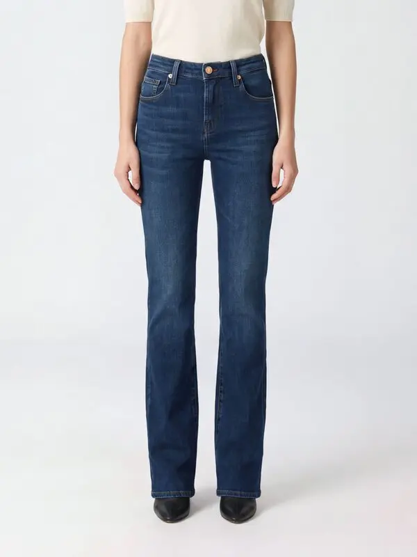 7 For All Mankind Slim Mid-rise Slim Fit Jeans In Stretch Denim