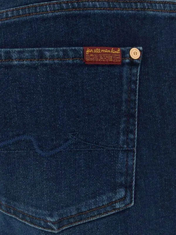 7 For All Mankind Slim Mid-rise Slim Fit Jeans In Stretch Denim