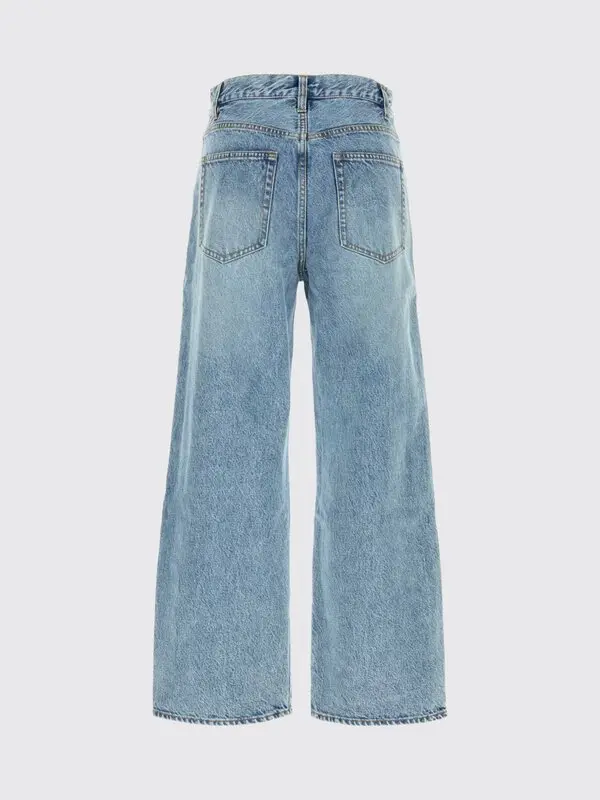 FRAME The Crochet Bow High-waisted Wide Leg Jeans With Lace Inserts