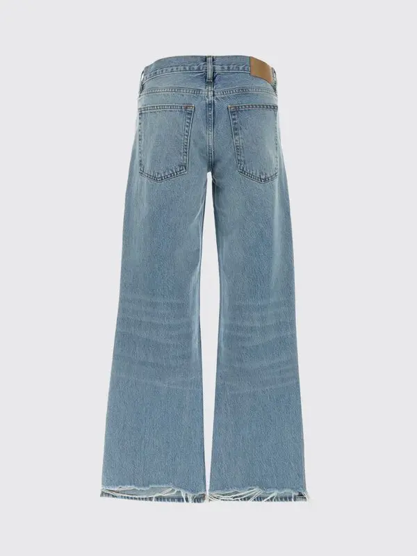 FRAME The Pixie Gray High-waisted Wide Leg Jeans In Cotton - Denim