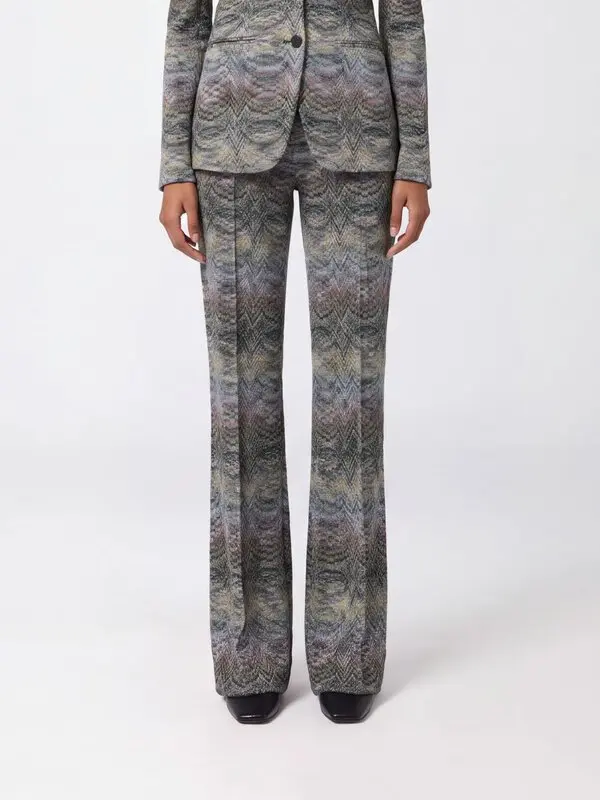 Missoni High-waisted Multicolour Zig Zag Flared Trousers