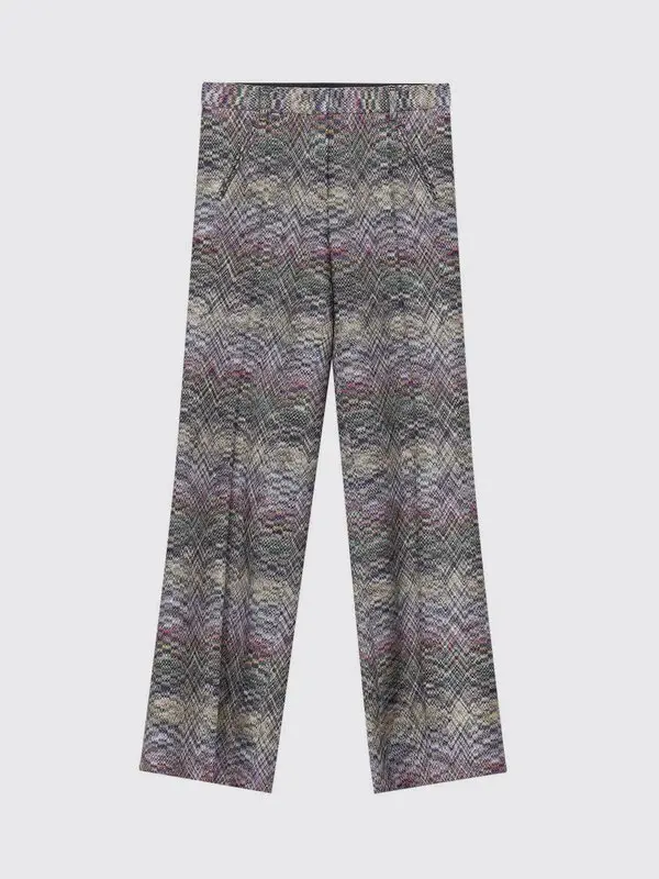 Missoni High-waisted Multicolour Zig Zag Flared Trousers