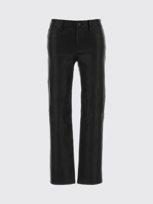 FRAME The Cigarette Mid-rise Slim Fit Trousers In Lambskin Leather
