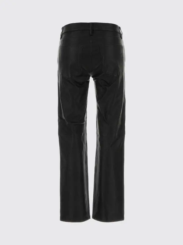 FRAME The Cigarette Mid-rise Slim Fit Trousers In Lambskin Leather