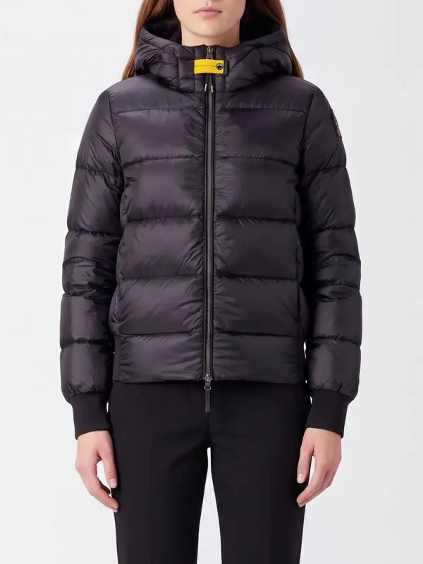 PARAJUMPERS Short Quilted Hooded Nylon Down Jacket - Black