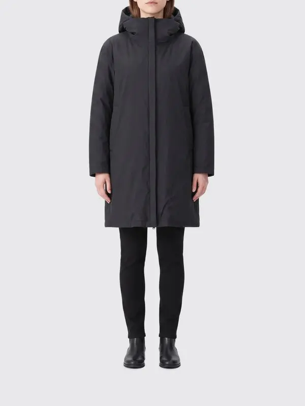 Herno Knee-length Padded Parka With Hood And Concealed Fastening