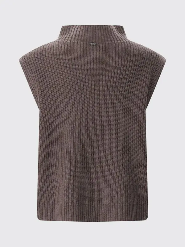 Herno Sleeveless Wool Sweater With Funnel Neck