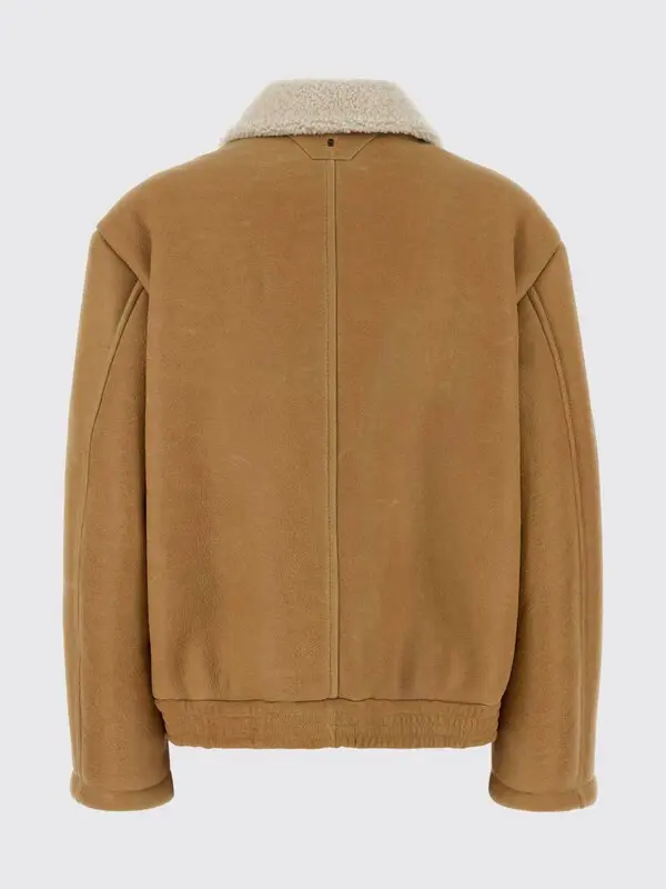 SALVATORE SANTORO Short Shirt-style Shearling Jacket With Buttons