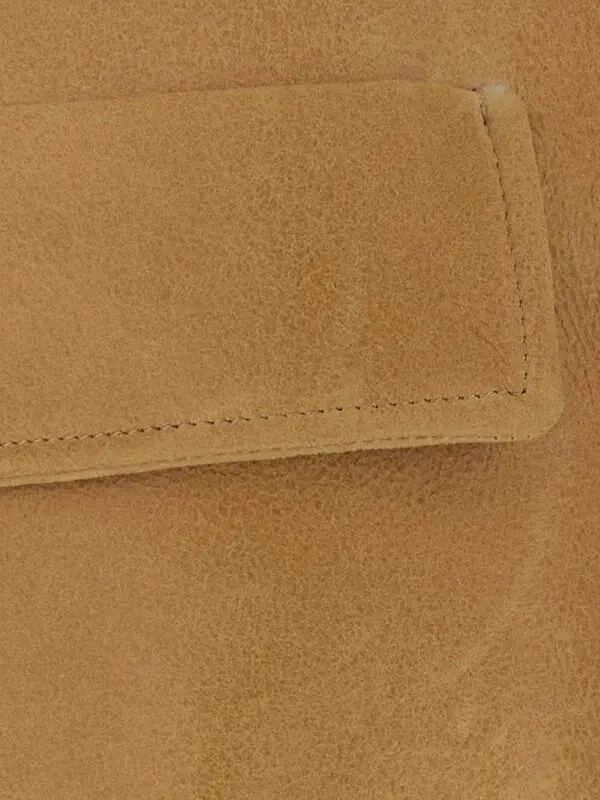 SALVATORE SANTORO Short Shirt-style Shearling Jacket With Buttons