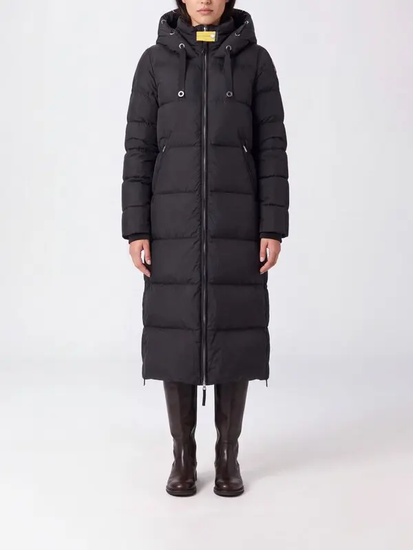PARAJUMPERS Long Quilted Hooded Nylon Down Jacket With Drawstring