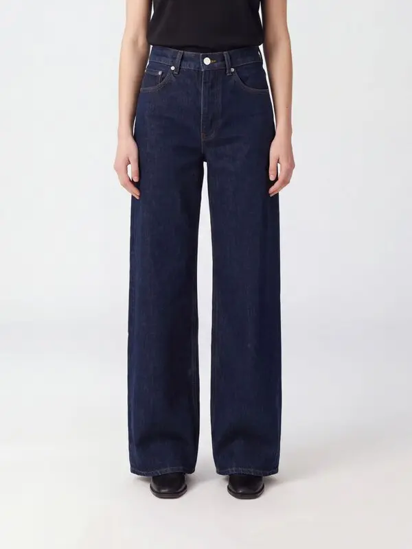 ANINE BING High-waisted Wide-leg Denim Jeans With Five Pockets