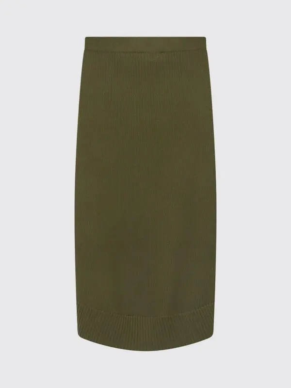Victoria Beckham High-waisted Midi Knit Skirt In Wool Blend - Green
