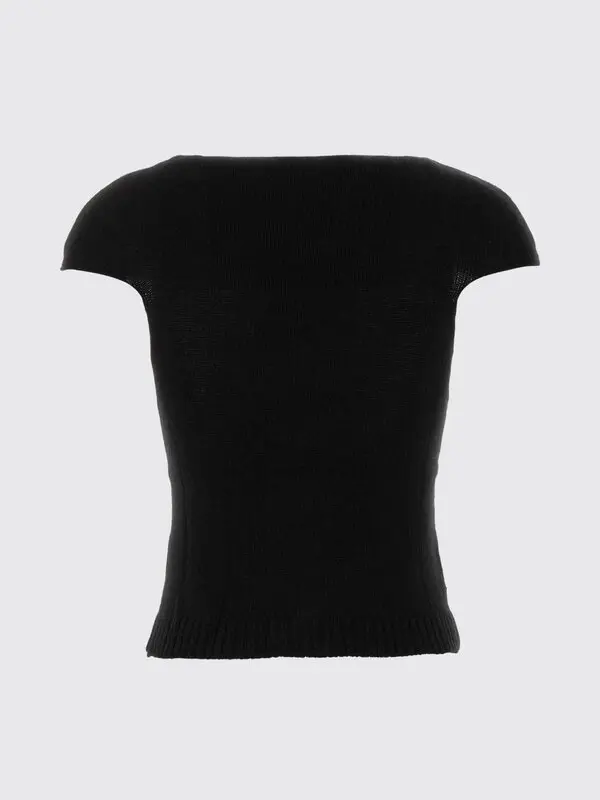 Gimaguas Short-sleeved Wool-blend Jumper With Dropped Shoulders