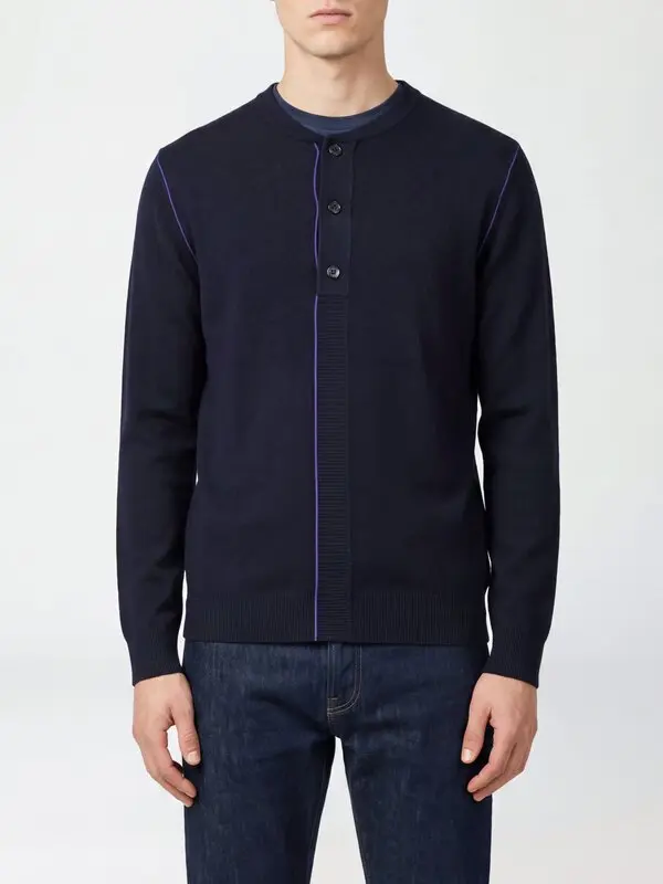 Paul Smith Crew Neck Merino Wool Jumper With Contrast Trims