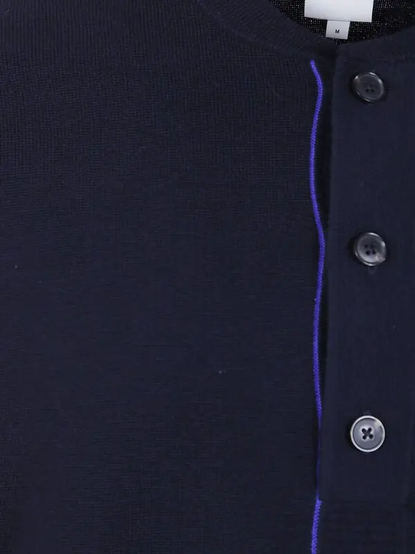 Paul Smith Crew Neck Merino Wool Jumper With Contrast Trims