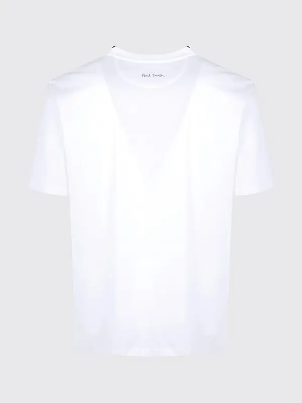 Paul Smith Graphic Print Organic Cotton T-shirt With Logo