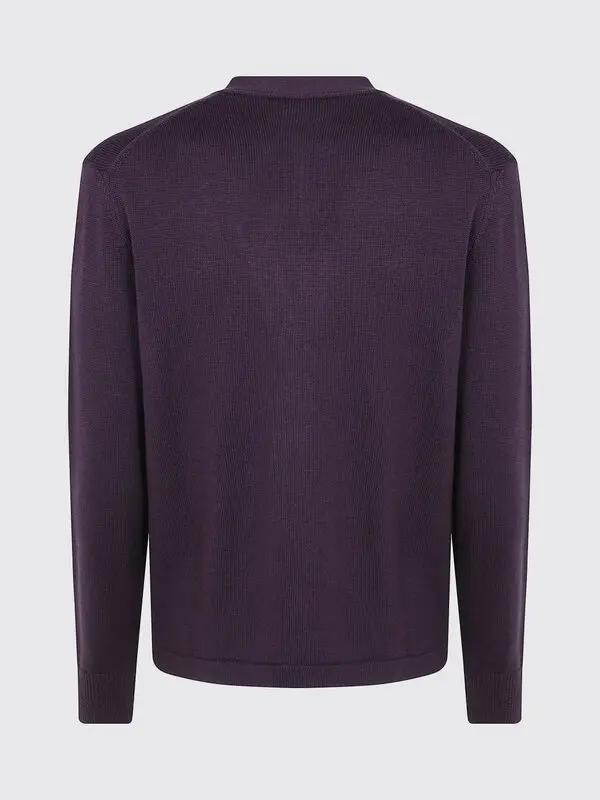 VIVIENNE WESTWOOD V-neck Wool Cardigan With Jacquard Orb Logo - Red