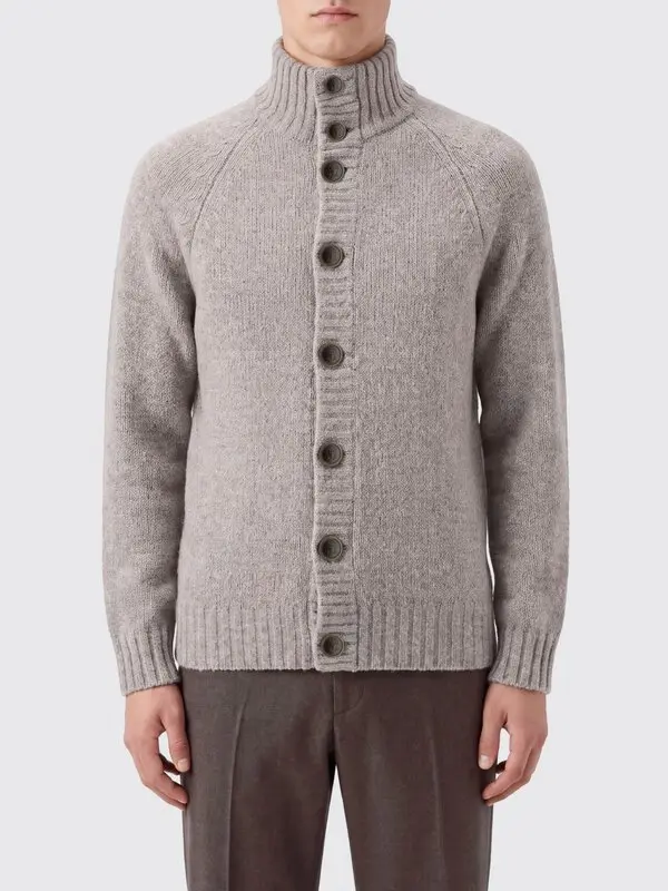 Brunello Cucinelli High-neck Wool Cardigan With Button Closure