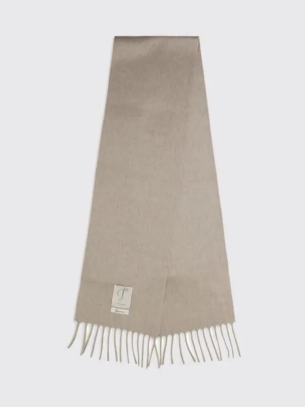 Jacquemus Colour-block Wool-blend Scarf With Fringes And Applied Logo