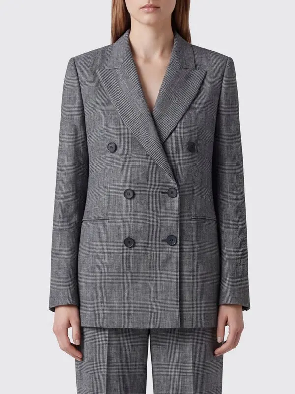 Givenchy Prince Of Wales Check Double-breasted Blazer In Wool Flannel