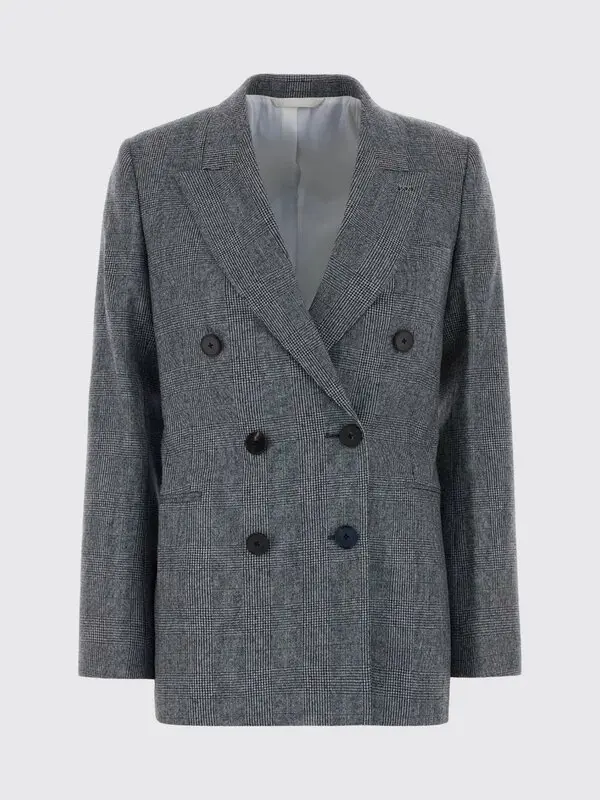 Givenchy Prince Of Wales Check Double-breasted Blazer In Wool Flannel