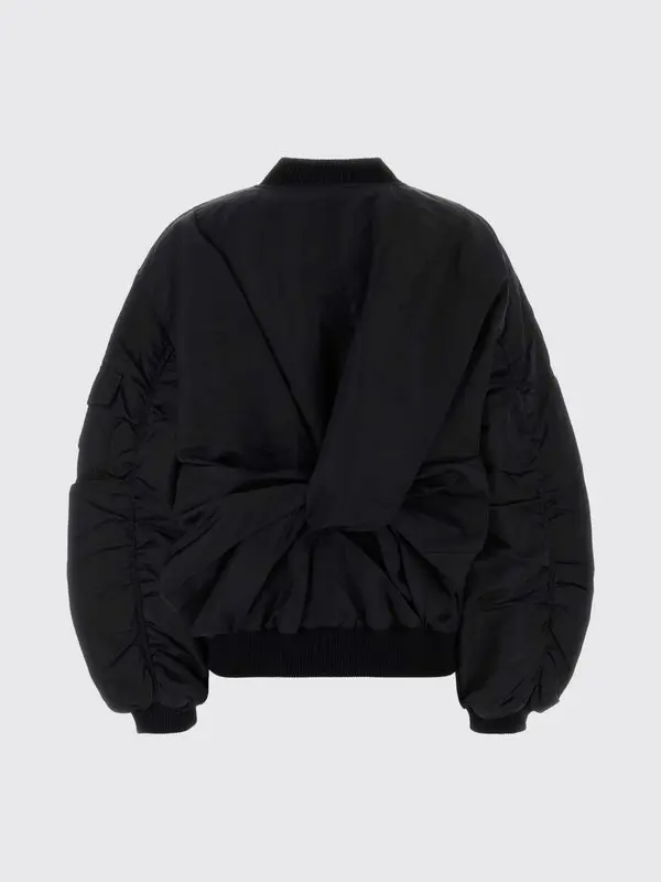 Cecilie Bahnsen Cropped Nylon Bomber Jacket With Dropped Shoulders