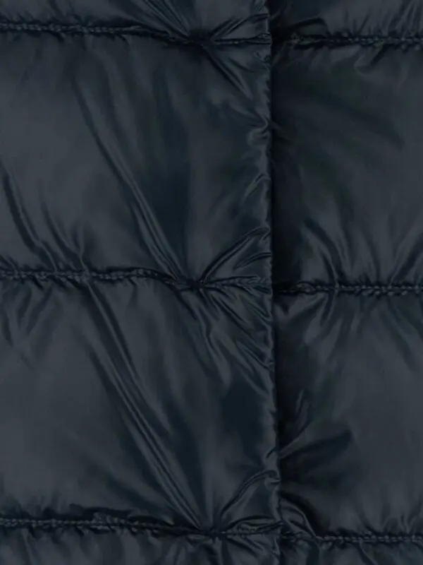 Herno Long Quilted Nylon Down Jacket With High Neck And Concealed Closure