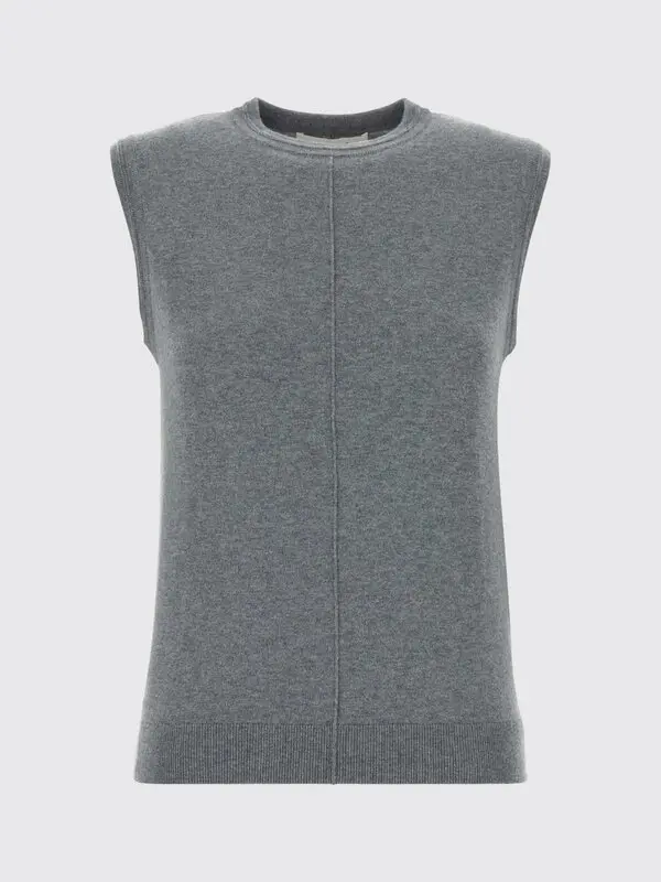 LISA YANG Sleeveless Cotton And Cashmere Crew Neck Top - Grey