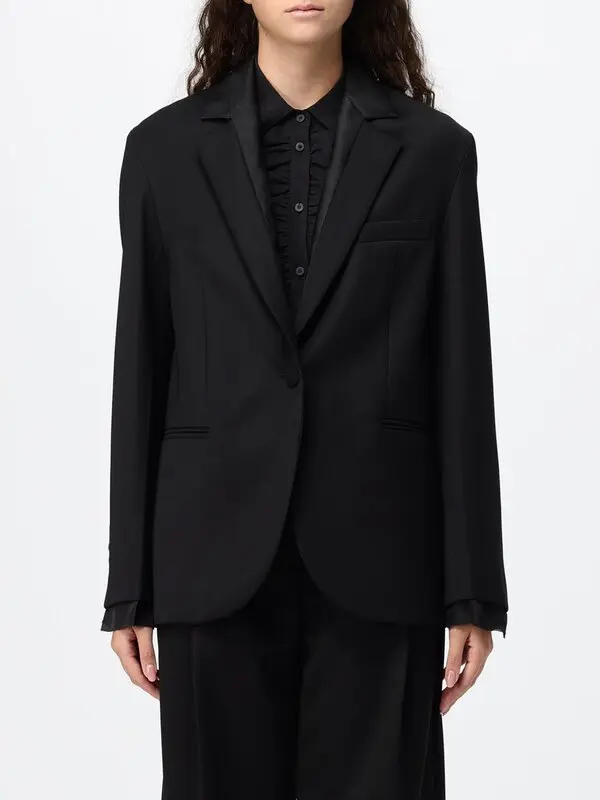 TELA Single-breasted Virgin Wool Blazer With Peak Lapels