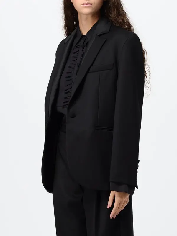 TELA Single-breasted Virgin Wool Blazer With Peak Lapels