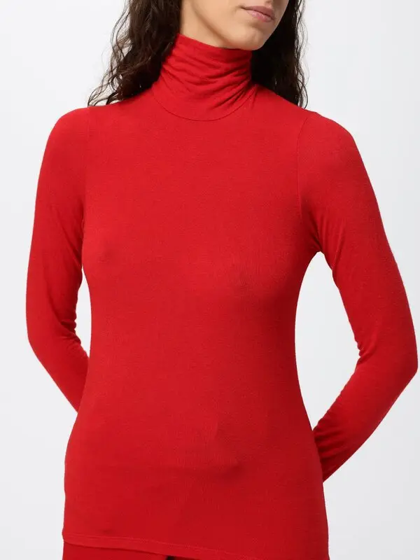 TELA Cashmere And Virgin Wool-blend Turtleneck Jumper With A Slim Fit - Red