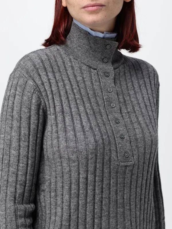 ELEH Wool Blend Turtleneck Jumper With Dropped Shoulders And Ribbed Trims