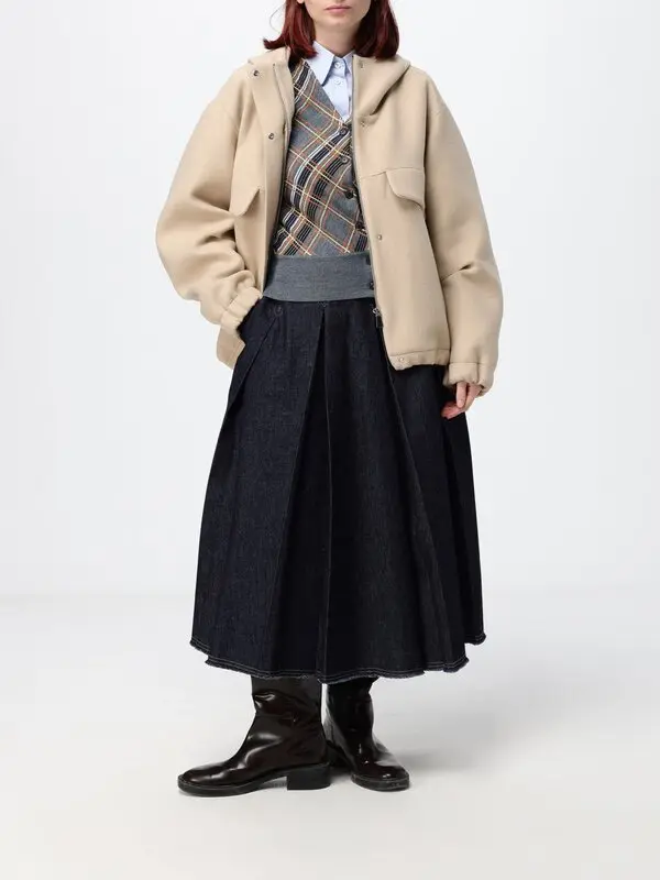 TELA Argyle Wool-blend Knitted Vest With A V-neck And Button Fastening