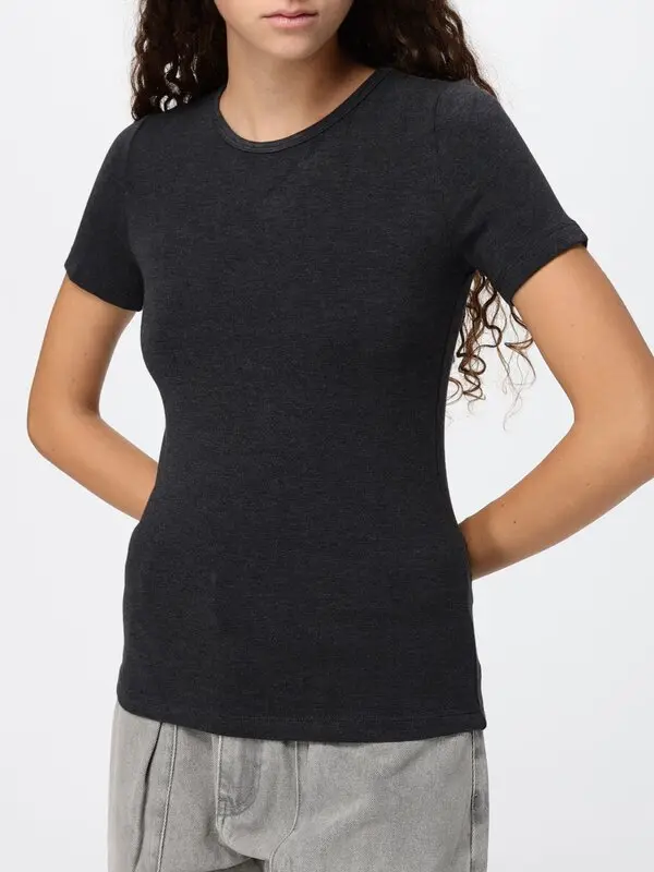 ELEH Slim Fit Crew Neck T-shirt In A Soft Cotton And Viscose Blend - Grey