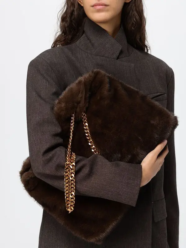 Stella McCartney Large Falabella Faux Fur Shoulder Bag