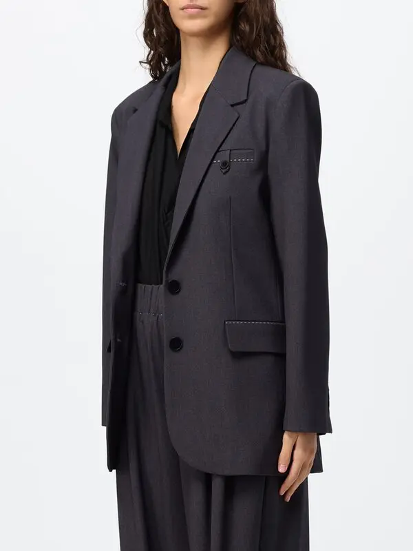ELEH Single-breasted Cropped Blazer With Lapel Collar And Flap Pockets