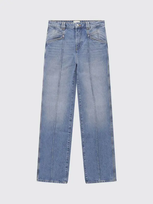 Isabel Marant Étoile Mid-rise Straight Jeans In Cotton Denim