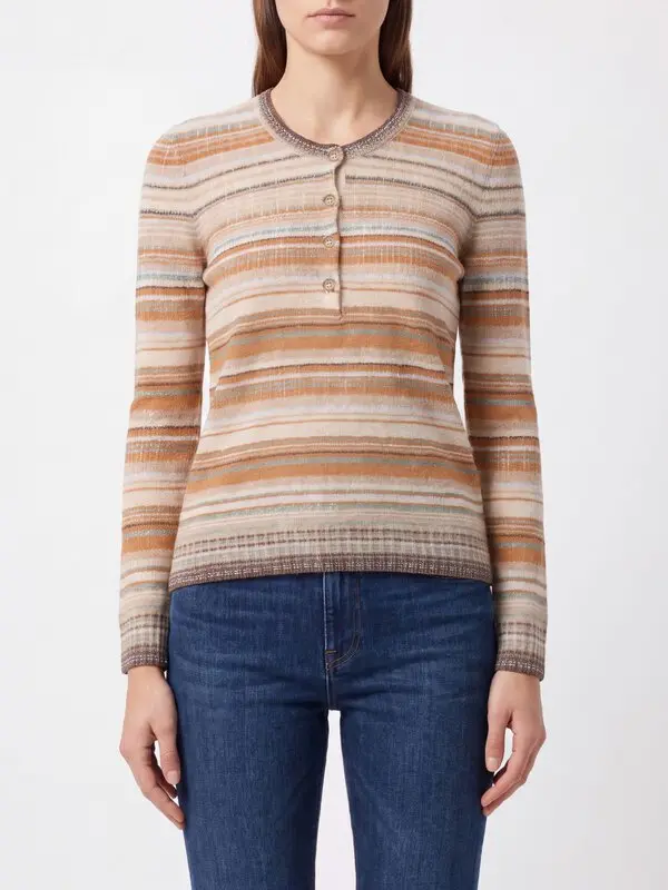 Isabel Marant Étoile Striped Linen Blend Long-sleeved Crewneck Jumper