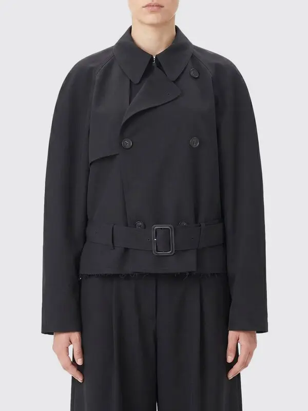 MAISON MARGIELA Double-breasted Cropped Wool-blend Trench Coat