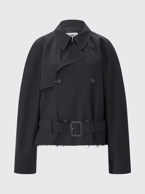 MAISON MARGIELA Double-breasted Cropped Wool-blend Trench Coat