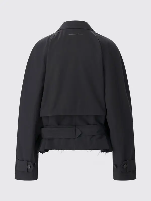 MAISON MARGIELA Double-breasted Cropped Wool-blend Trench Coat