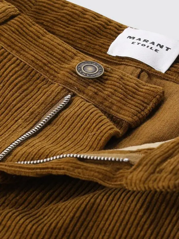 Isabel Marant Étoile Mid-rise Straight-leg Trousers In Corduroy