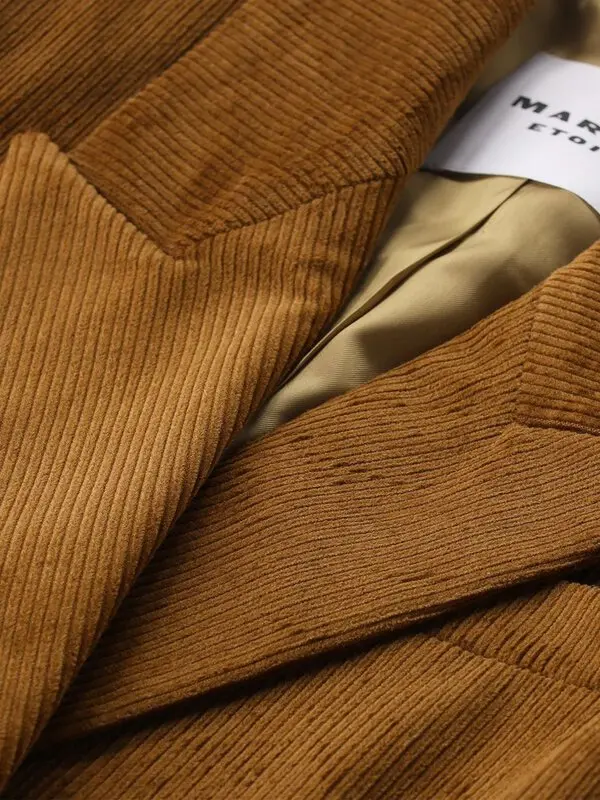 Isabel Marant Étoile Double-breasted Velvet Blazer With Peak Lapels