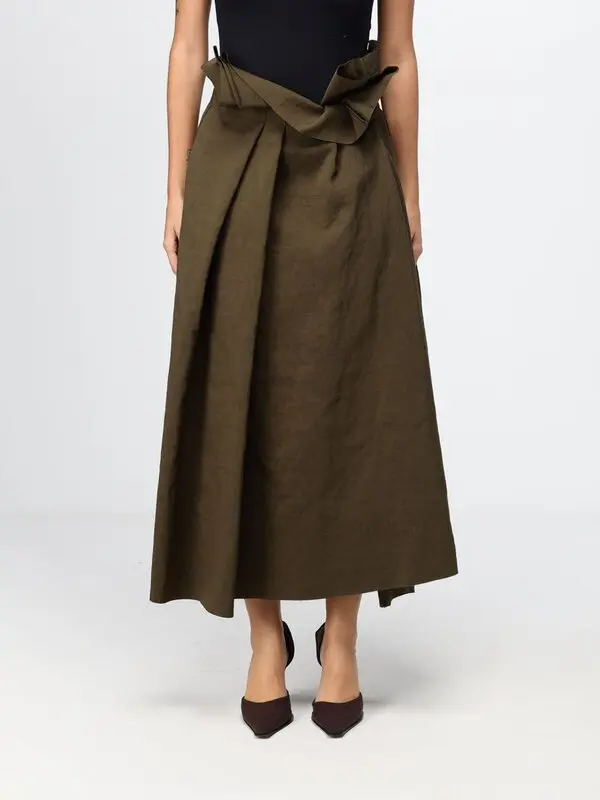 Ter Et Bantine High-waisted Cady Full Midi Skirt